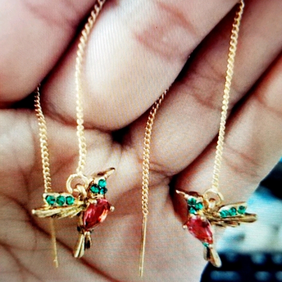 Jewelry | Hummingbird Threader Earrings | Poshmark